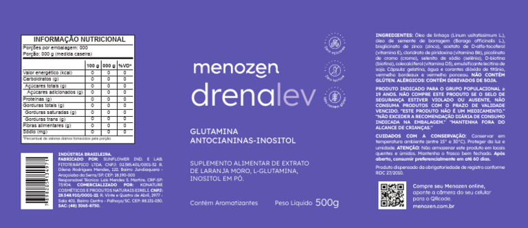 Rotulo Menozen | PDF | Soja | Vitamina