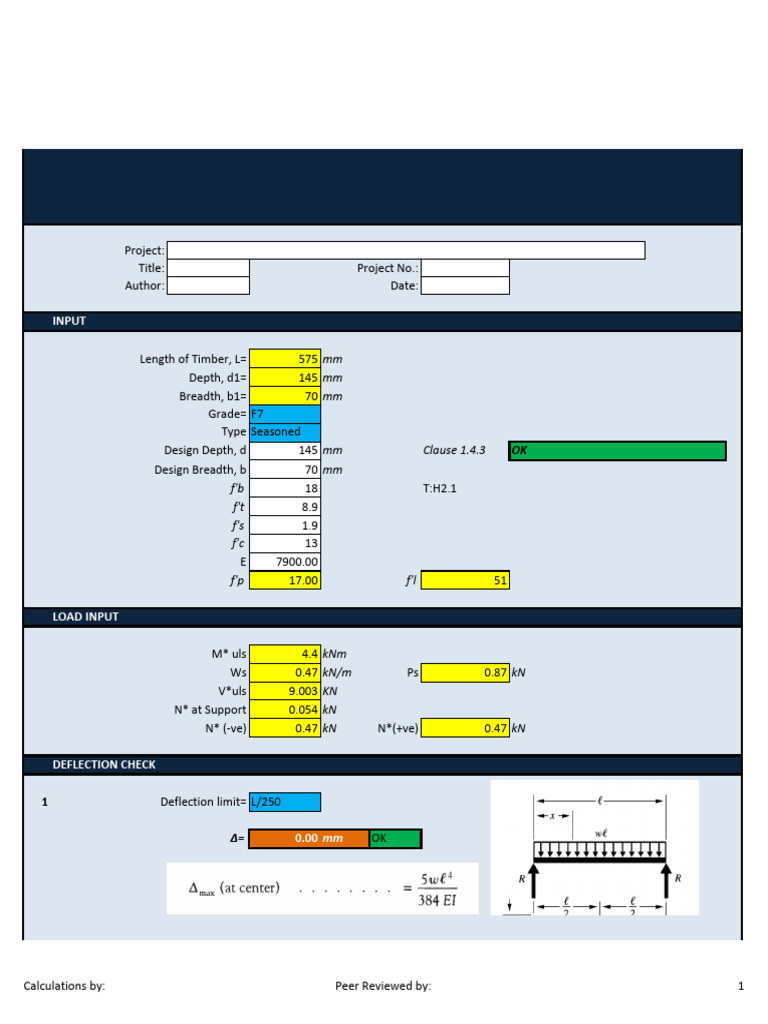 Timber Structure Design Calculations | PDF | Structural Engineering ...