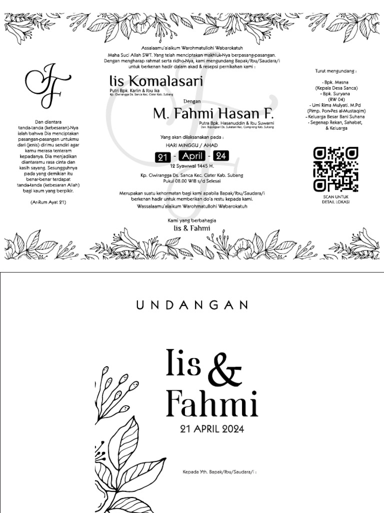 Undangan Jasmine | PDF