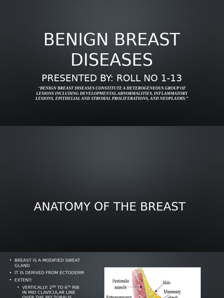 Overview of Benign Breast Diseases | PDF | Breast Cancer | Breast