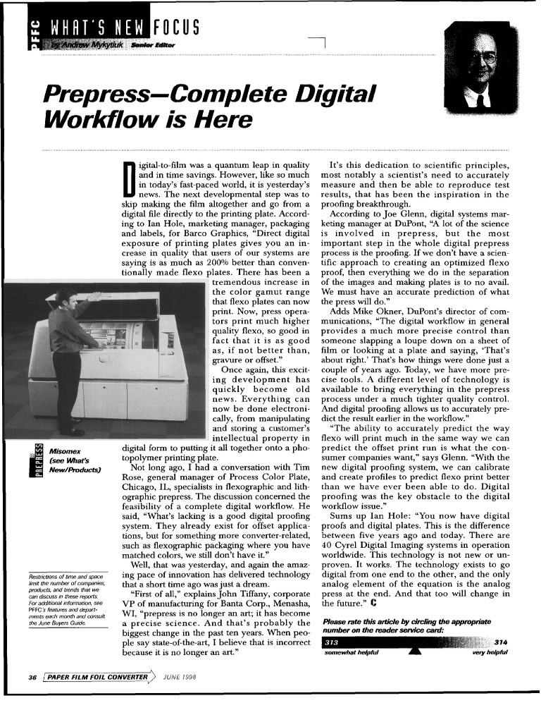 Prepress - Complete Digital Workflow Is Here | PDF