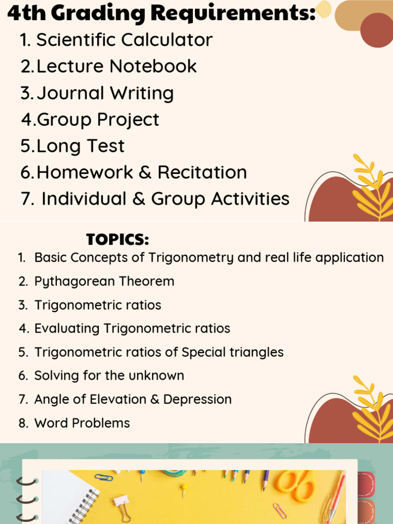 Trigonometry - Lesson 1 To 3 | PDF | Trigonometric Functions | Trigonometry