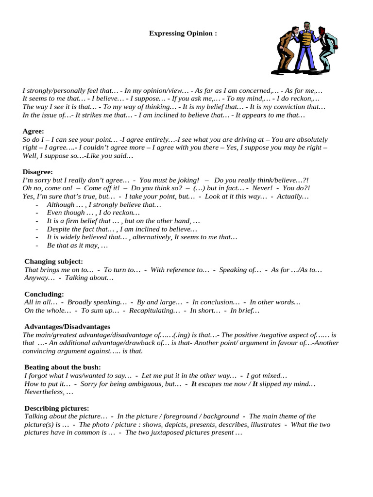 2C Unit Expressing Opinion | PDF | Language Arts & Discipline | Self ...