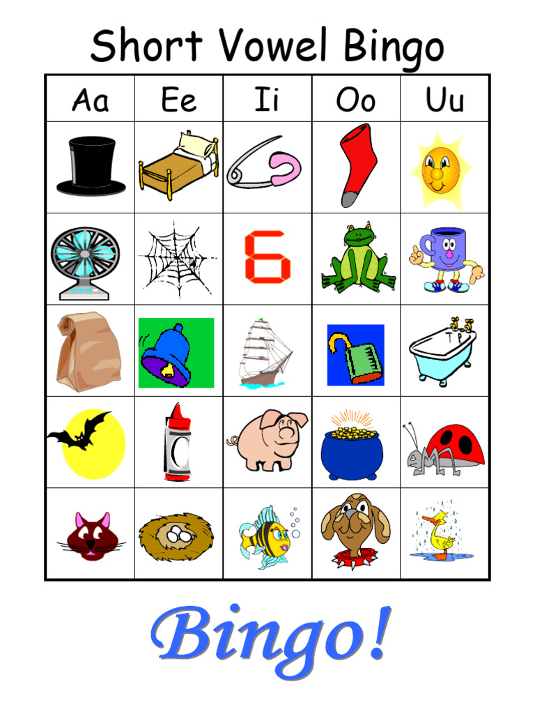 Short Vowel Bingo | PDF