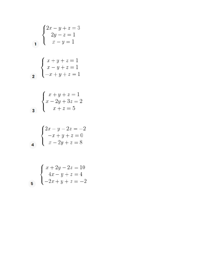 Ejercicios regla de Cramer | PDF