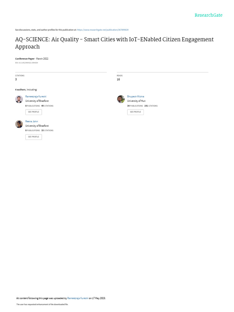 39 - AQ SCIENCE Air Quality Smart Cities With IoT ENabled | PDF ...