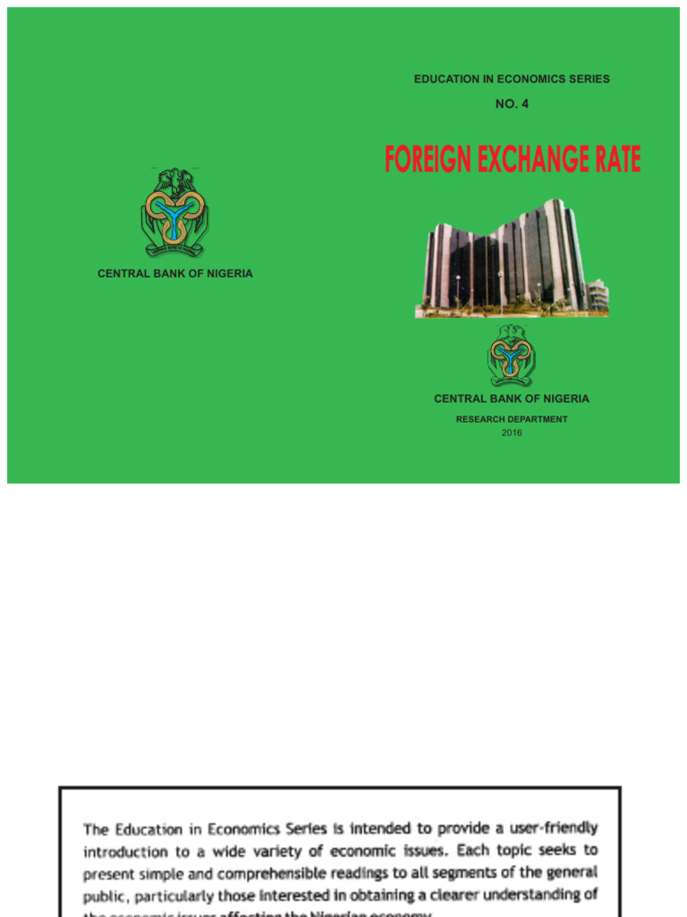 Education in Economics Series No. 4 | PDF | Exchange Rate | Monetary Policy