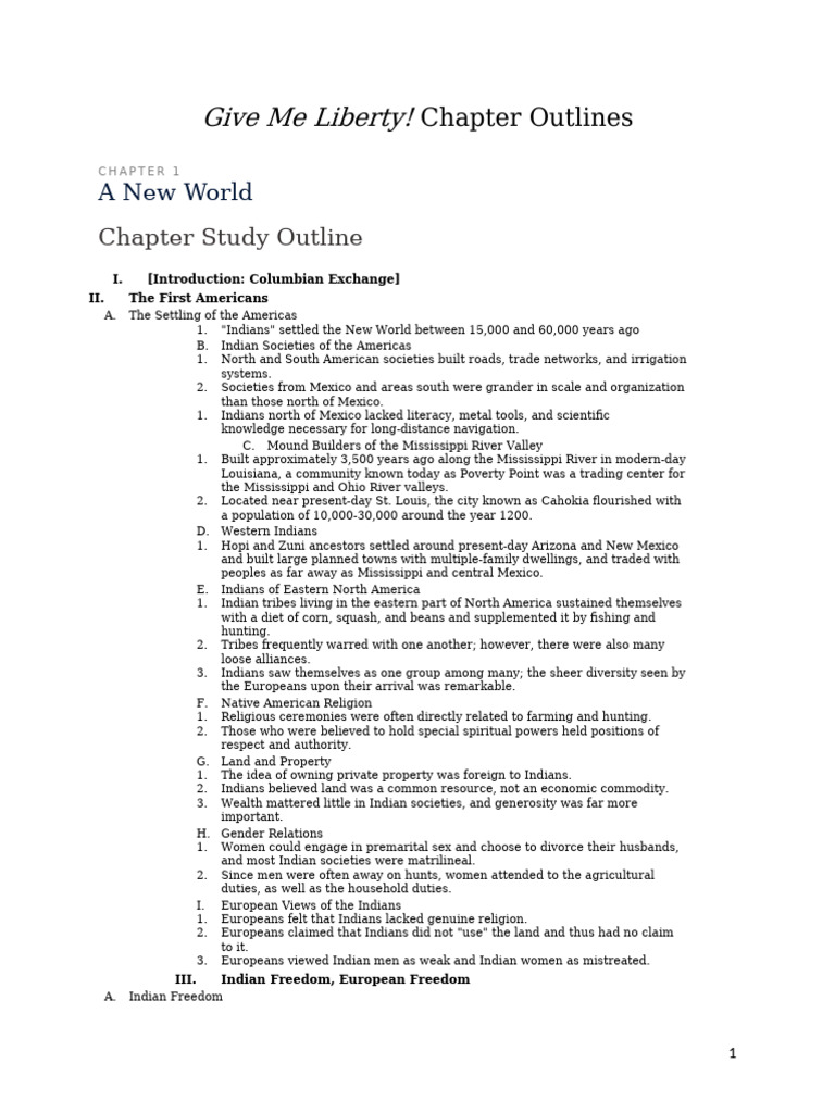 Give Me Liberty Outline | PDF | Slavery | Spanish Colonization Of The ...