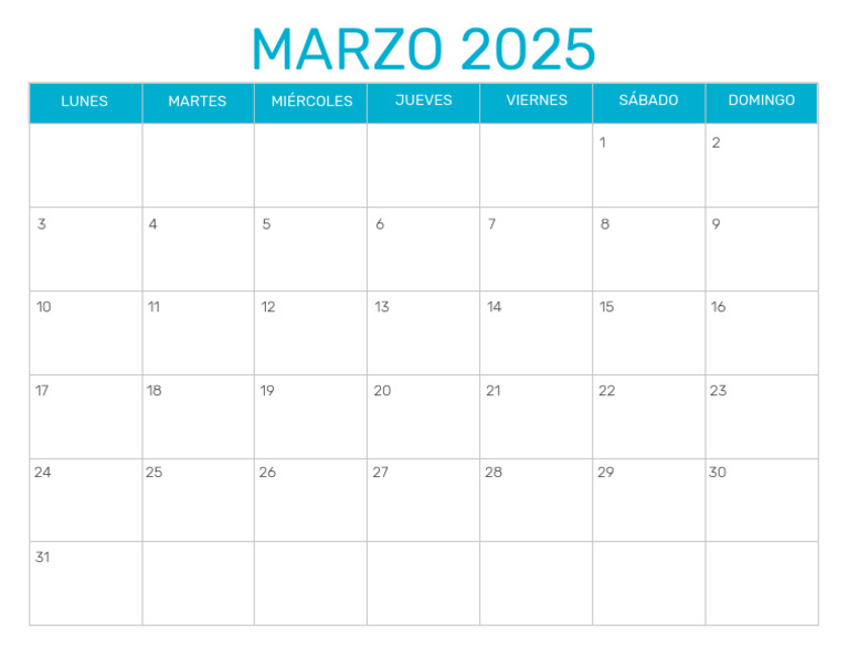Calendario Marzo 2025 | PDF
