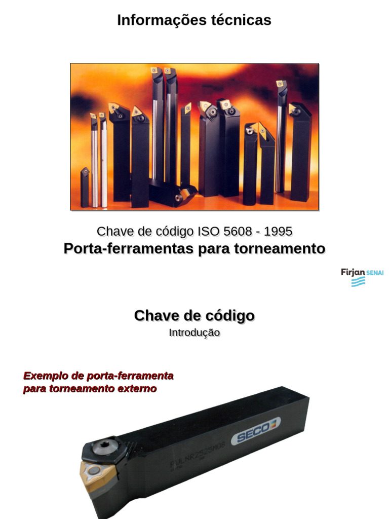 Porta-ferramentas e pastilhas ISO 5608 | PDF | Metalurgia | Processos ...