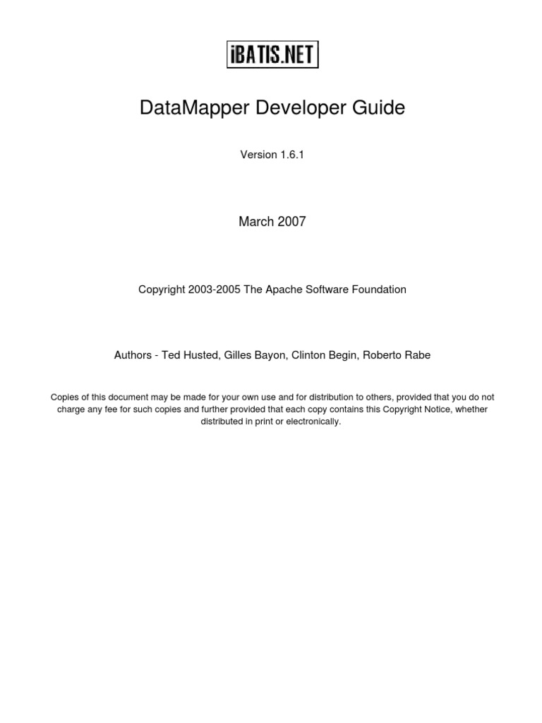 Data Mapper Guide-1.6.2 | PDF | Sql | Parameter (Computer Programming)
