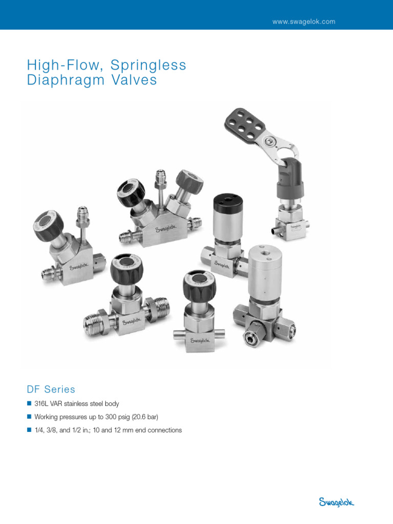 High-Flow, Springless Diaphragm Valves 5 BLZ | PDF | Valve | Actuator