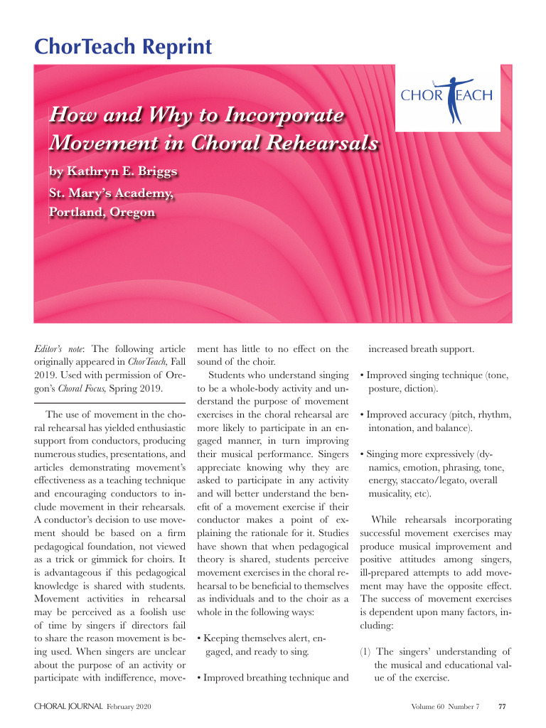 choral rehearsals | PDF | Conducting | Choir