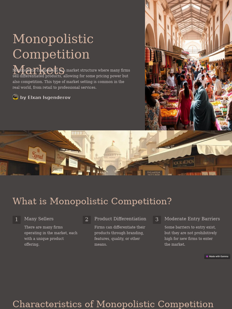Monopolistic Competition Markets | PDF | Monopoly | Profit (Economics)
