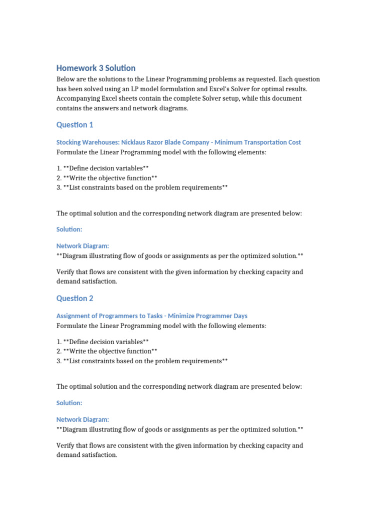 Linear Programming Solutions Overview | PDF | Mathematical Optimization ...
