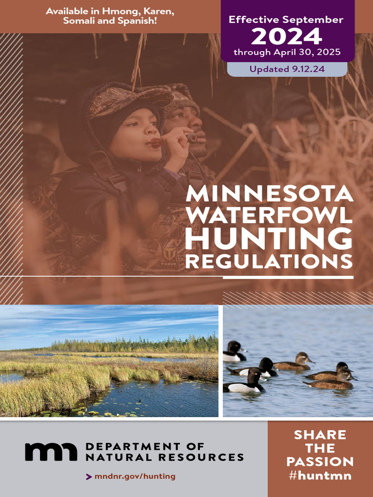 2024 Waterfowl Regs For MN | PDF | Hunting | Birds