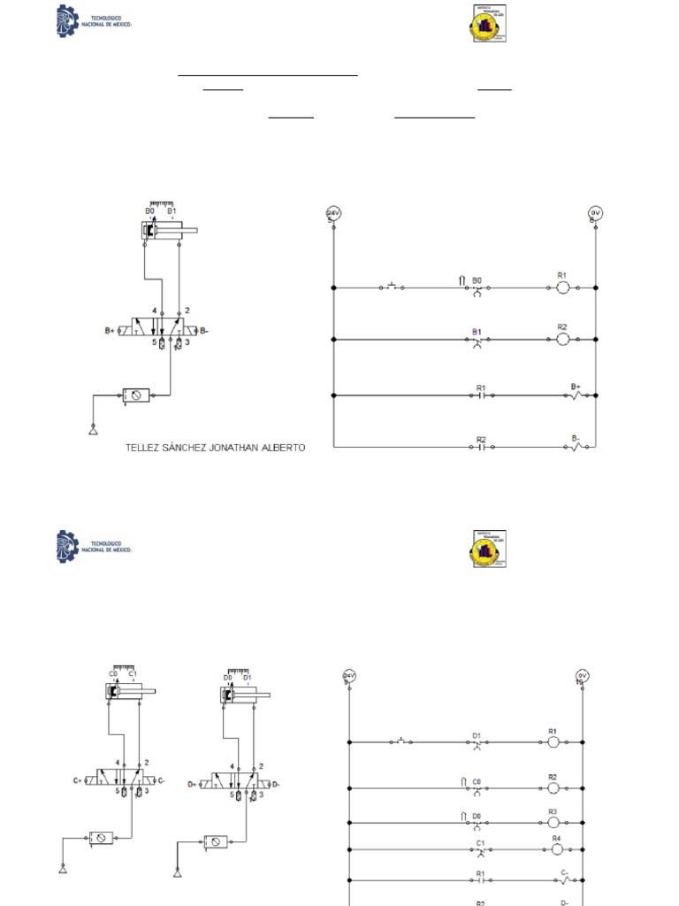 Practica Electroneumatica LADDER | PDF
