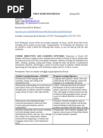 6th Grade French Course Overview | PDF | Homework | Teaching