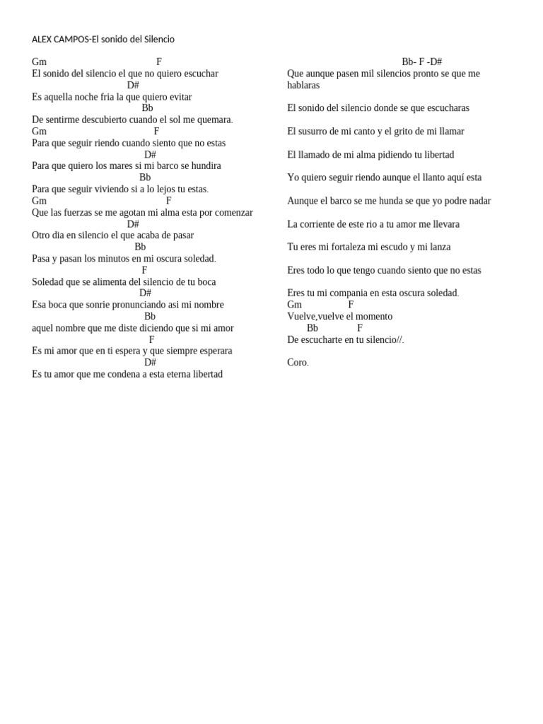 Alex Campos El Sonido Del Silencio Pdf