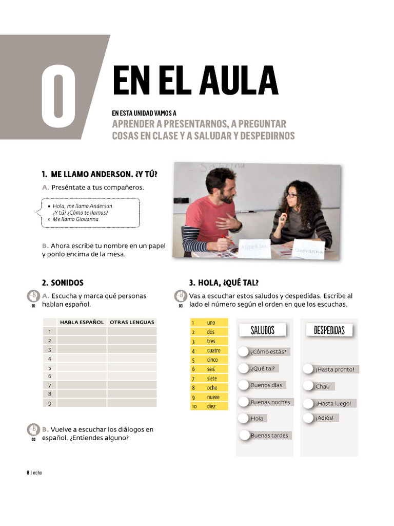 Me Llamo, Saludos Aula | PDF