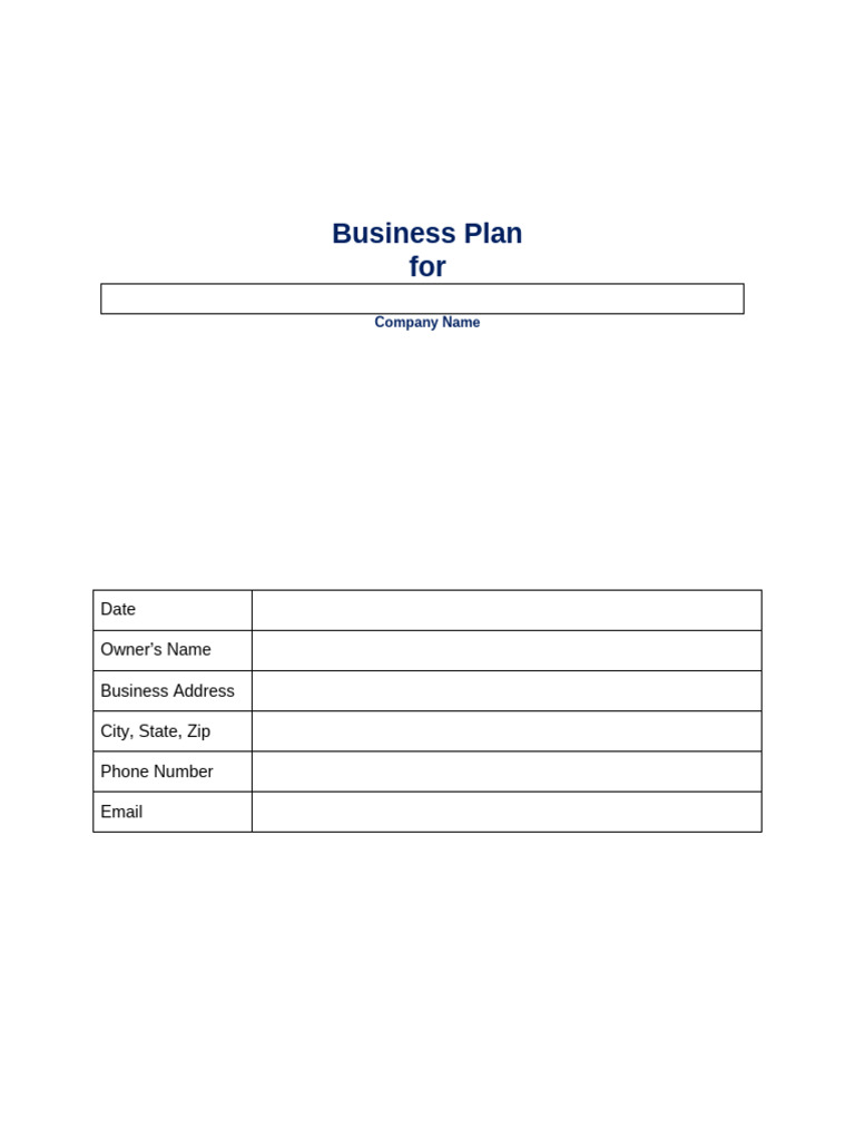MISBDC Simple Business Plan Template | PDF | Marketing | Sales