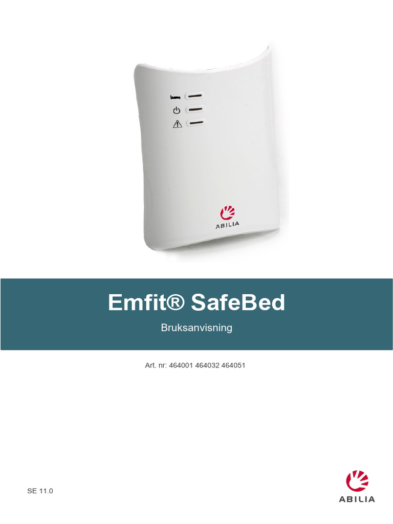 Bruksanvisning Emfit SafeBed SE | PDF