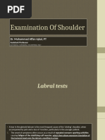 Speeds Test Supraspinatus Test Whipple Test Yergasons Test | PDF ...