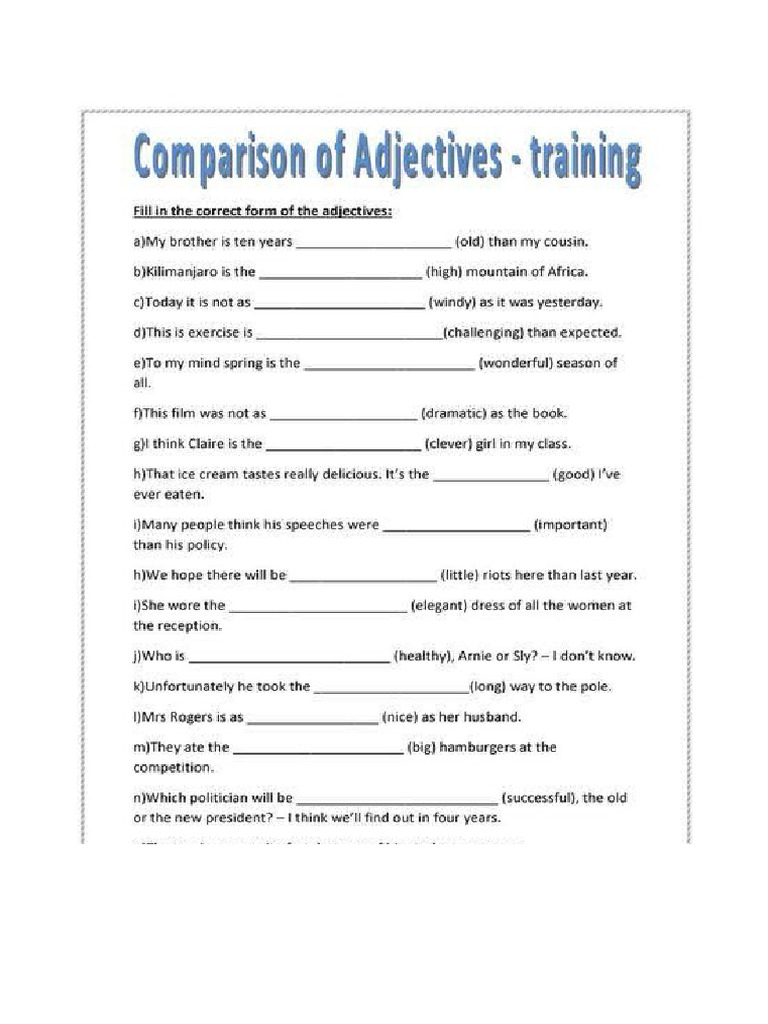 Mixed Comparatives and Superlatives | PDF