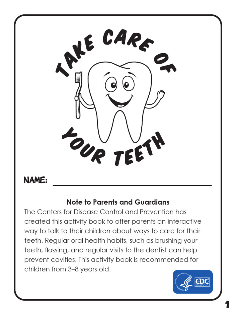 Dental Health Activity Book Print | PDF | Dentistry | Dentistry Branches
