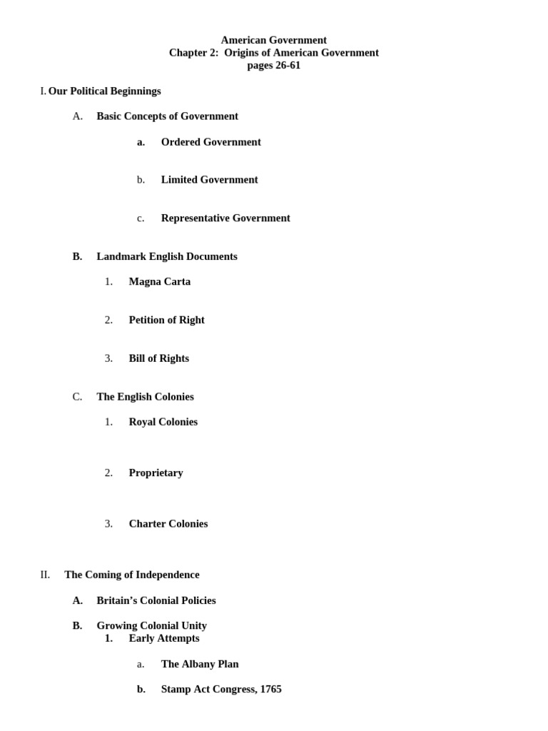 Ch. 2 Outline | PDF | American Political Philosophy Literature ...