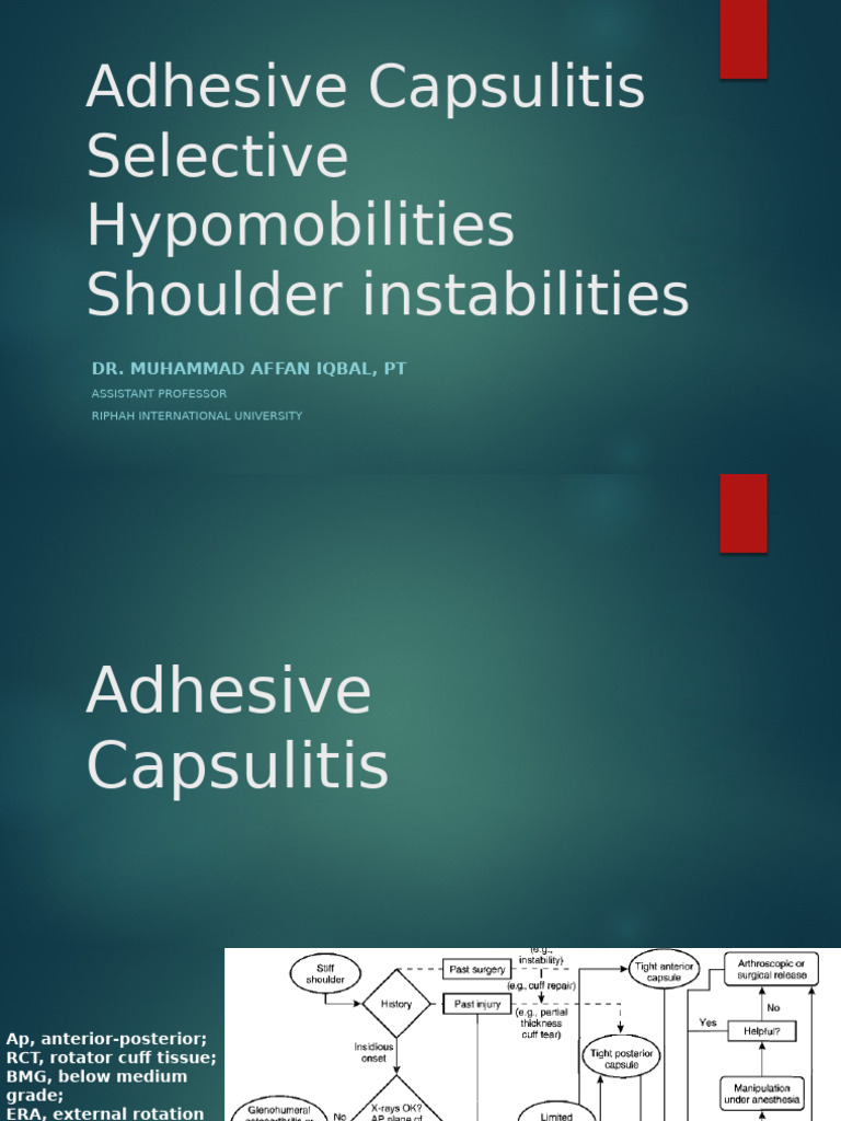 Understanding Adhesive Capsulitis and Shoulder Instabilities | PDF ...