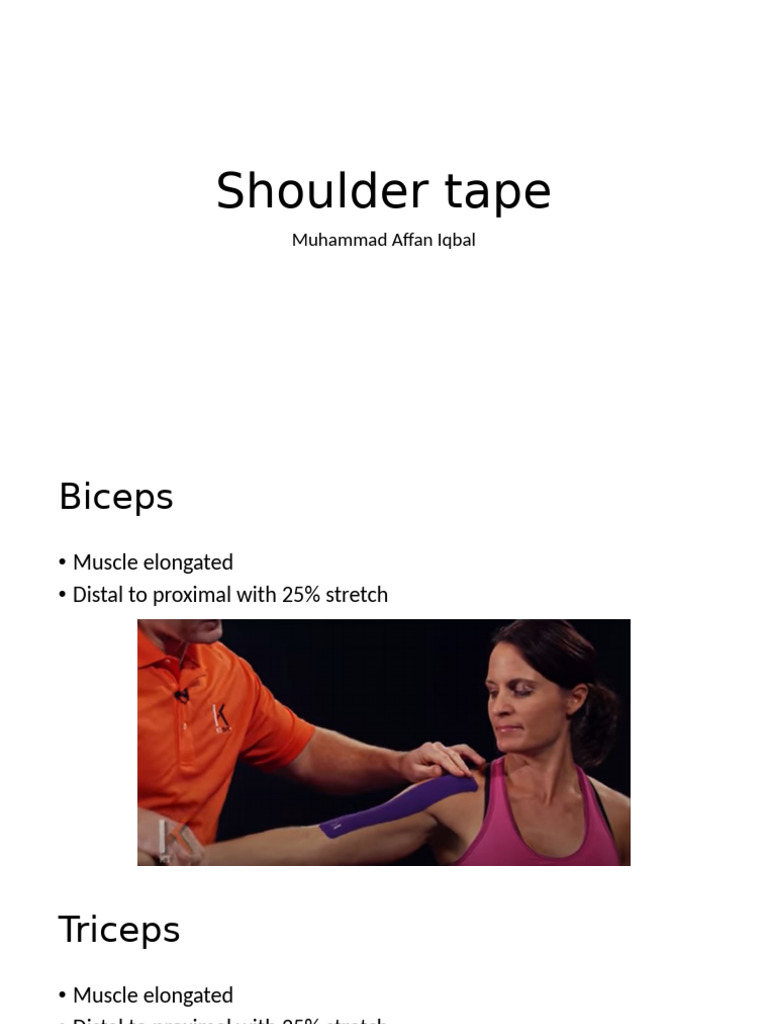 Lecture No. 09 Taping-B Shoulder Girdle | PDF | Wellness | Science ...