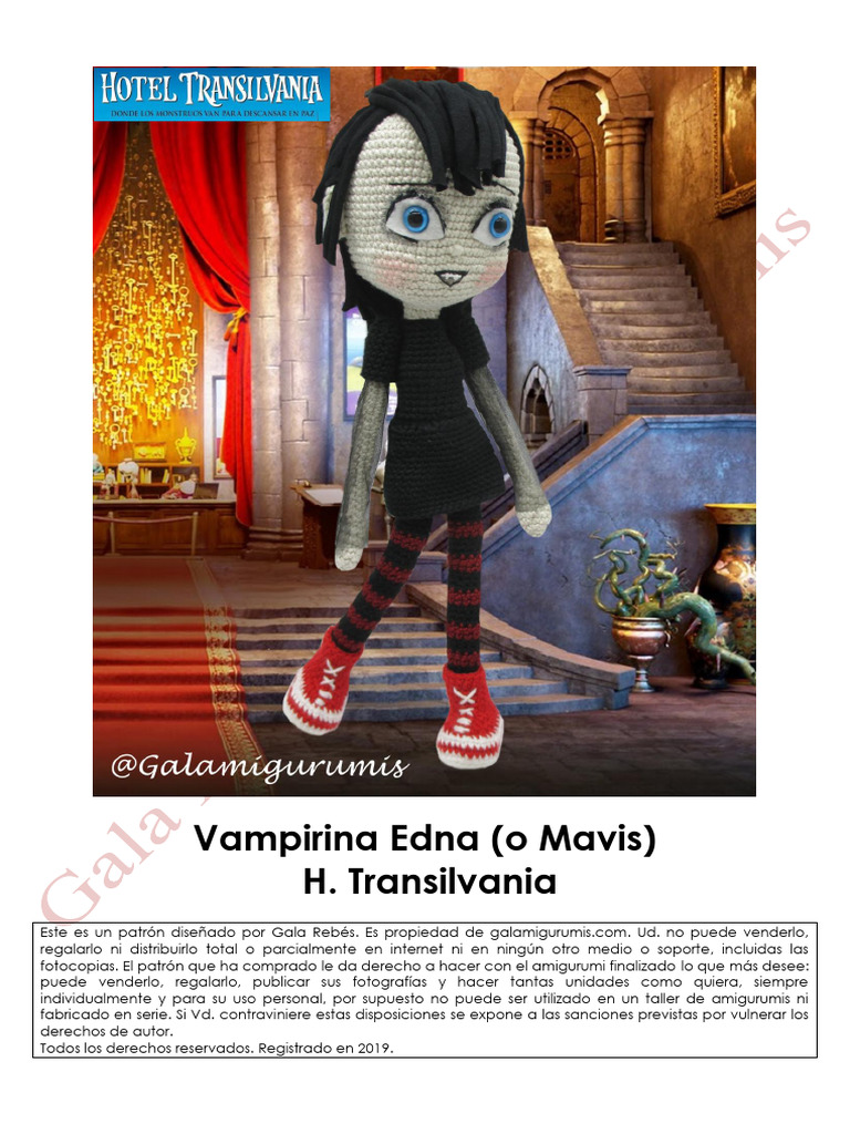 Vampira Edna (O Mavis) H. Transilvania - Galamigurumis | PDF | Tejer | Textiles