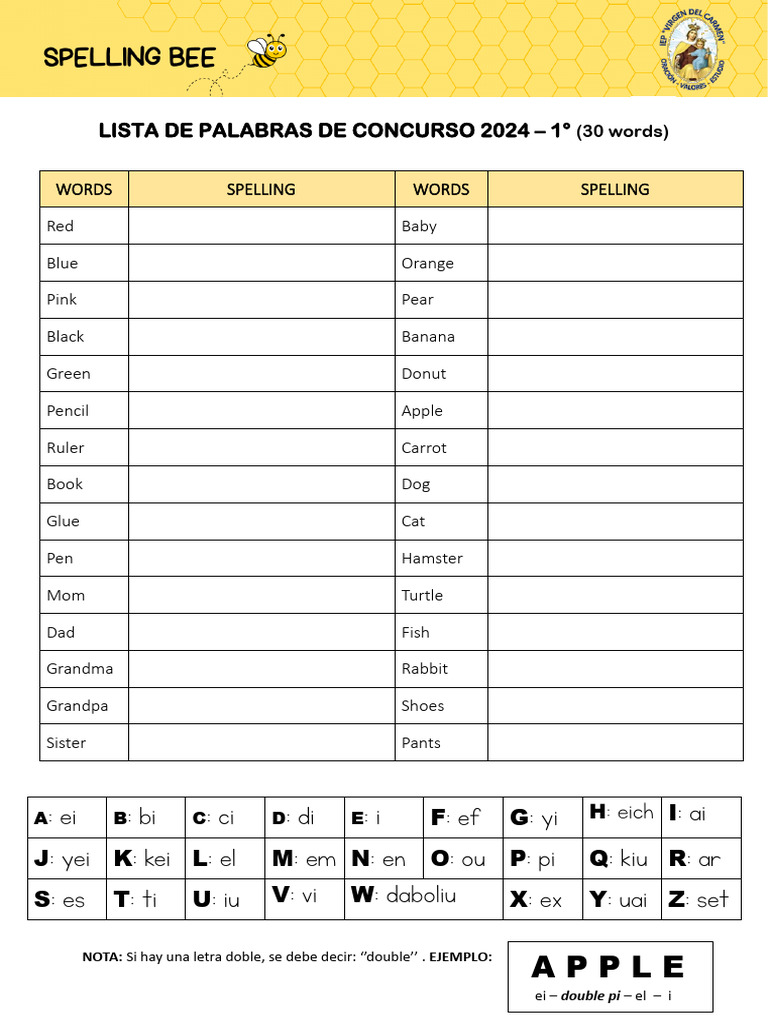 Palabras para Spelling Bee 2024 | PDF
