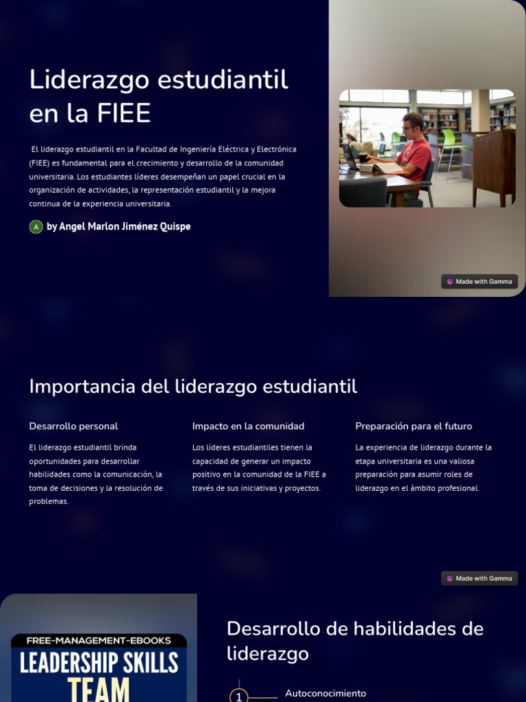 Liderazgo Estudiantil en La FIEE | PDF | Liderazgo