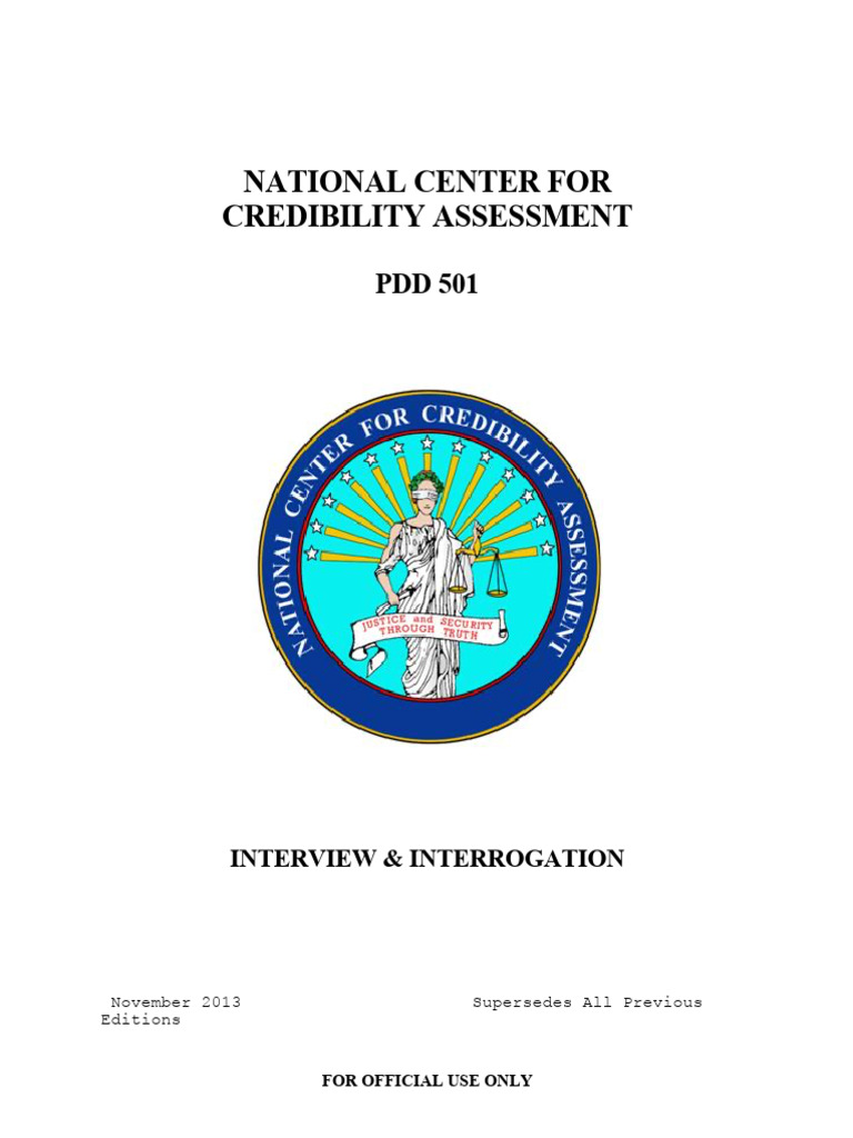 National Center For Credibility Assessment | PDF | Nonverbal ...
