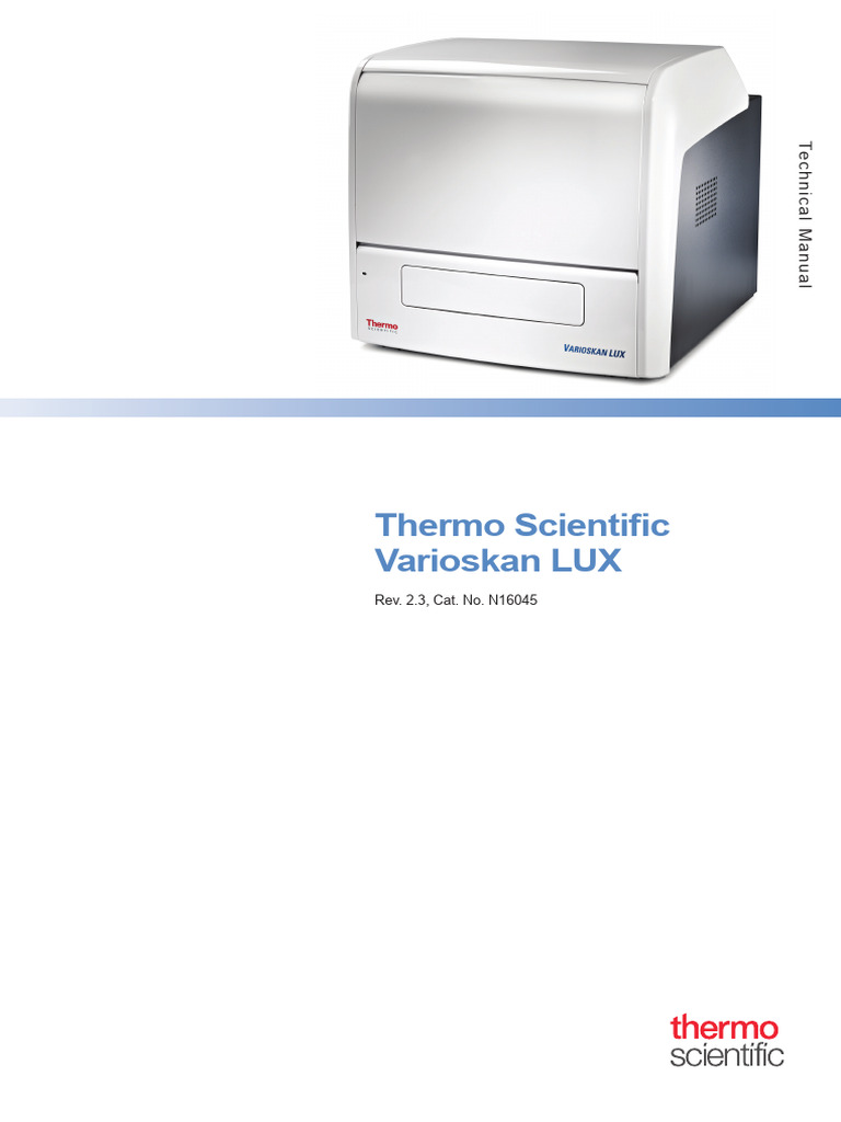 Varioskan LUX Technical Manual | PDF | Fluorescence Spectroscopy | Optics