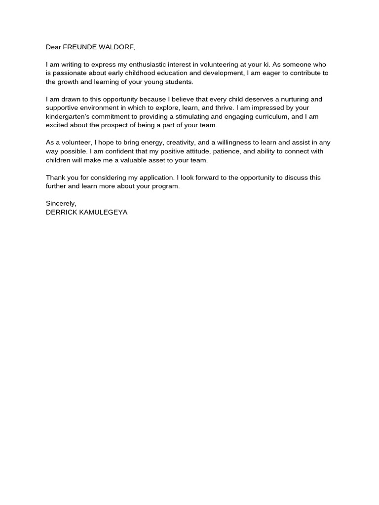 Motivation Letter | PDF | Career & Growth | Wellness