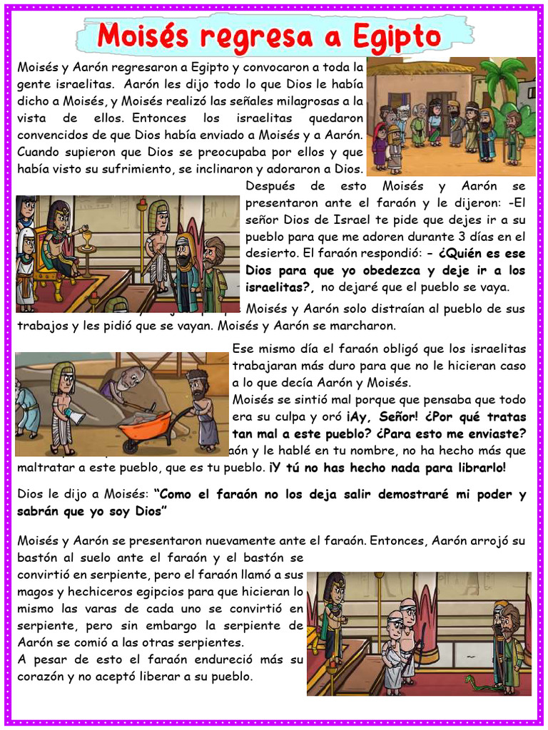 F. Moisés Regresa A Egipto - Parte 1 | PDF | Moisés | Aaron