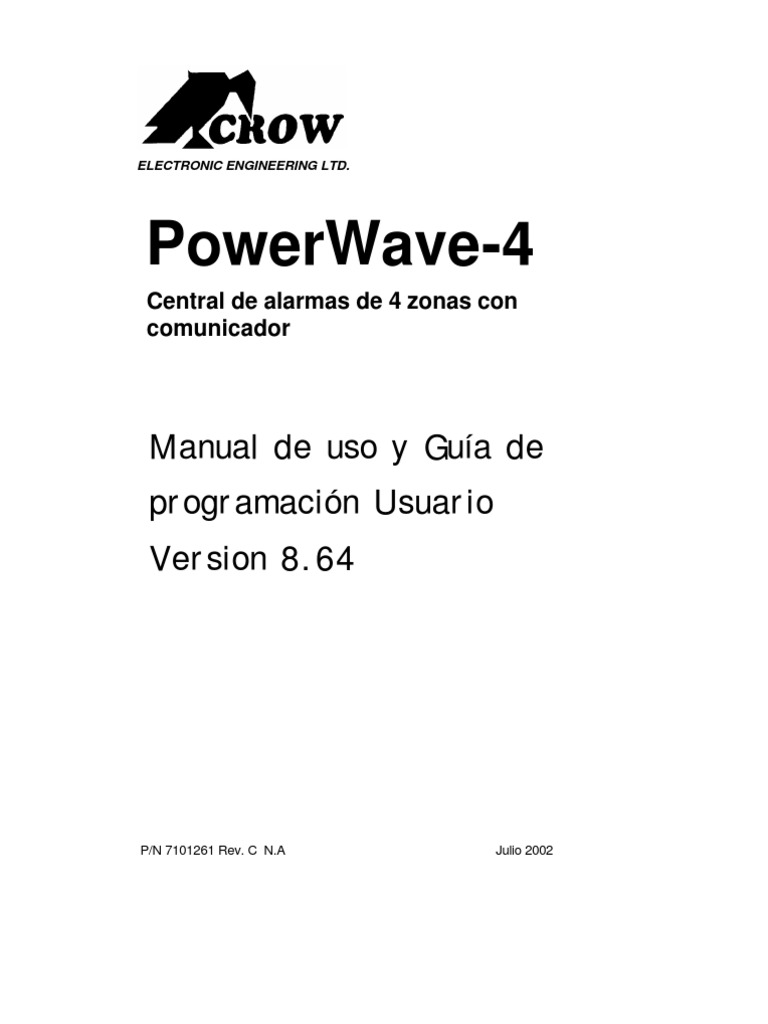 Manual de Usuario PowerWave-4 Crow | PDF