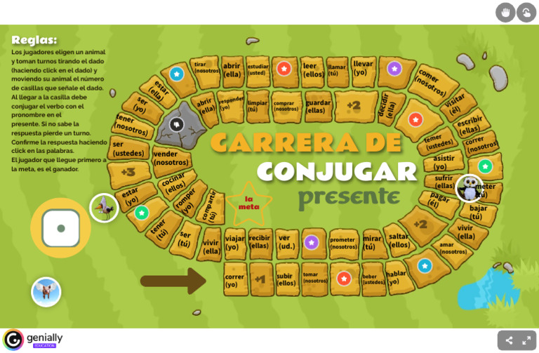 Juego de Conjugación de Verbos en Presente | PDF