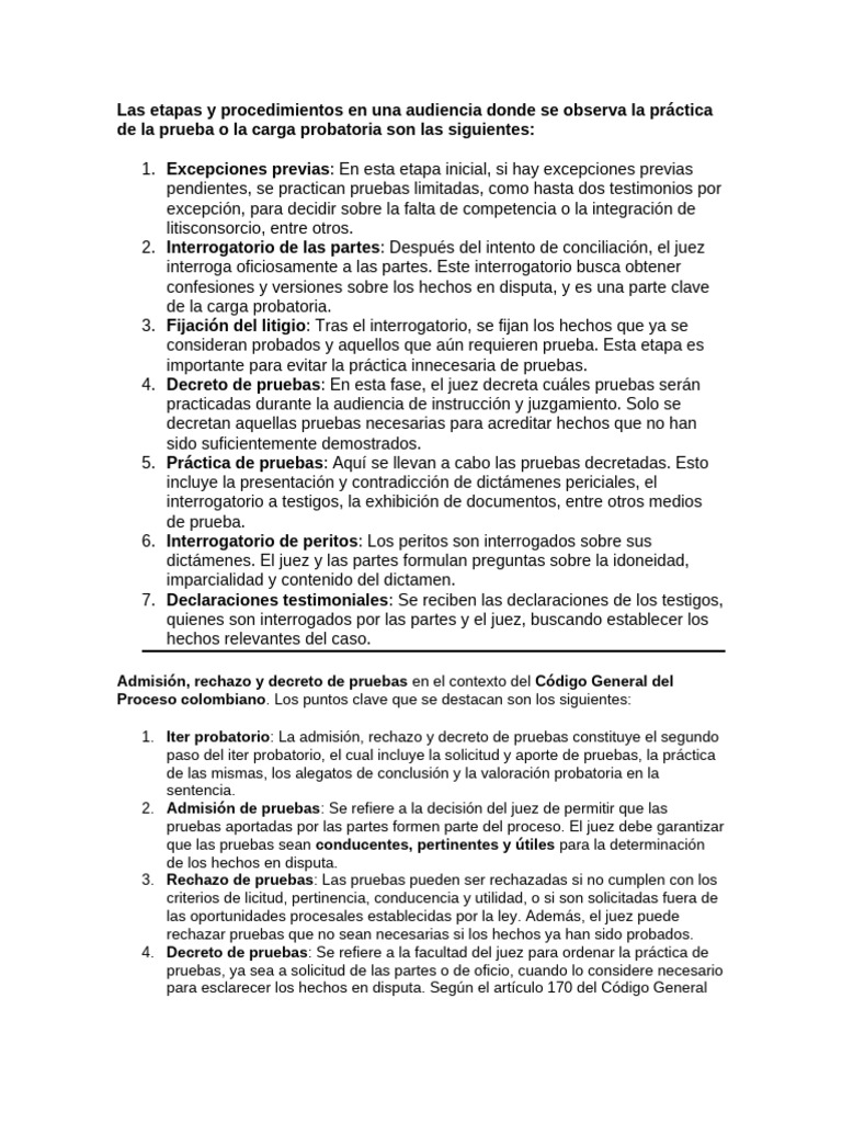 PROBATORIO GRAN REPASO | PDF | Debido al proceso | Evidencia (ley)