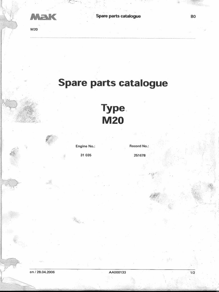 Spare Part Catalogue B | PDF