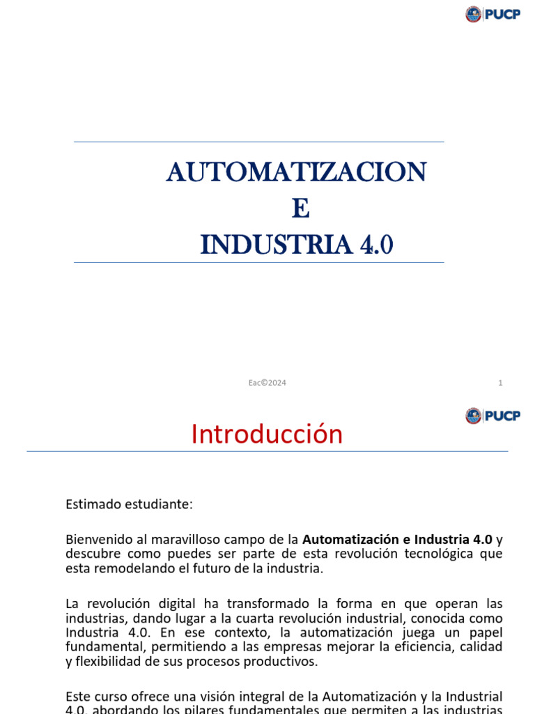 CV01 Introduccion Automatizacion | PDF | Sistema de control | Automatización