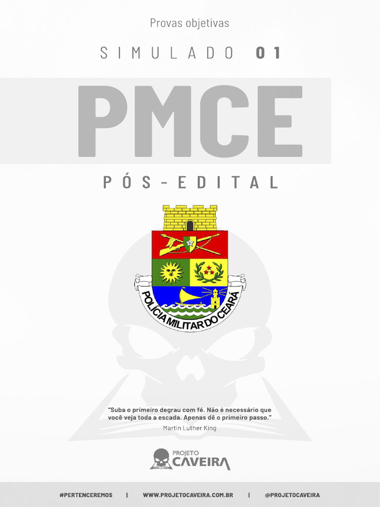 1º Simulado Completo - PMCE - 2021 (Pós-Edital) - Projeto Caveira | PDF ...