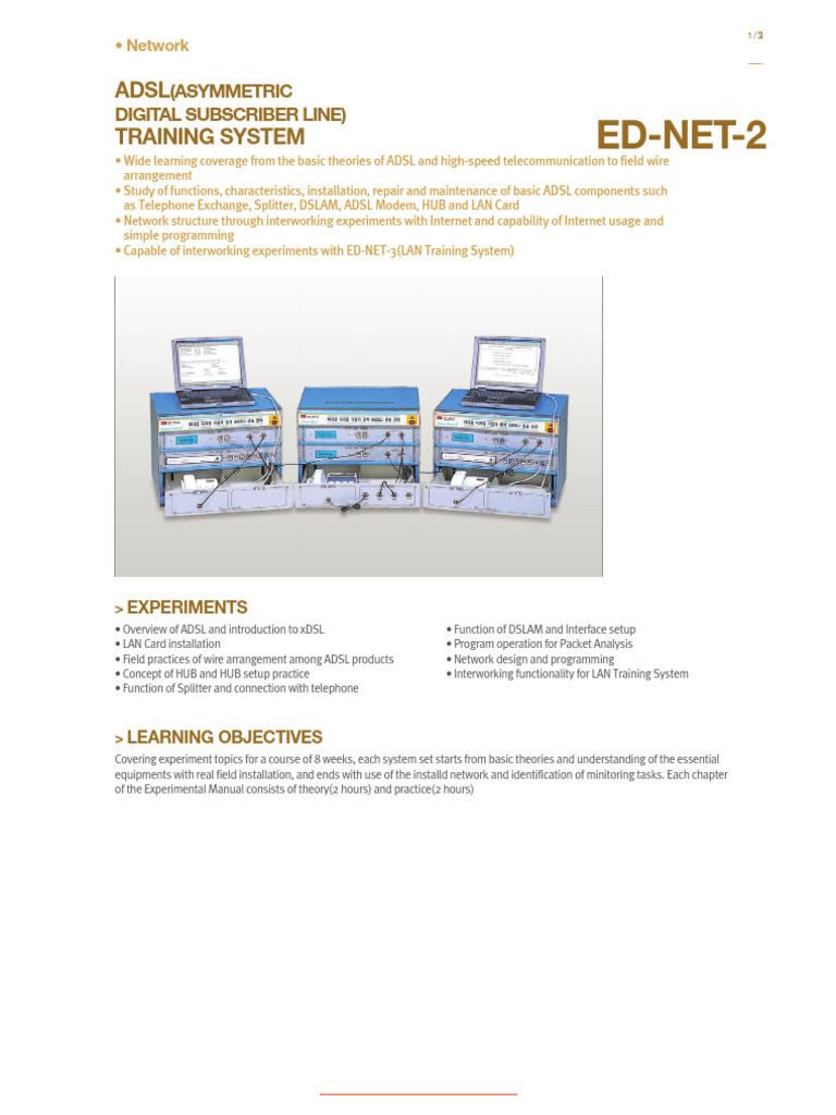 ED - NET2 Adsl Corses | PDF | Digital Subscriber Line | Computer Network