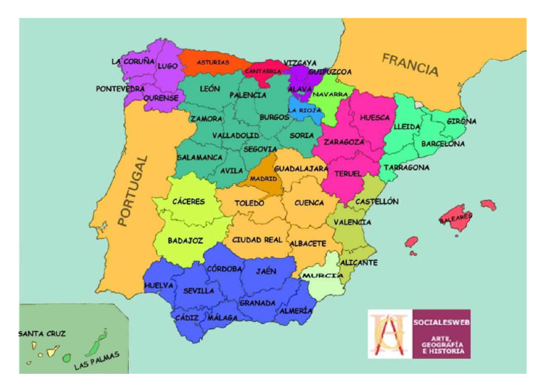 MAPA PROVINCIAS DE ESPAÑA | PDF