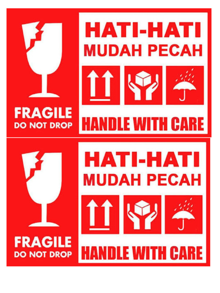 Stiker Fragile | PDF