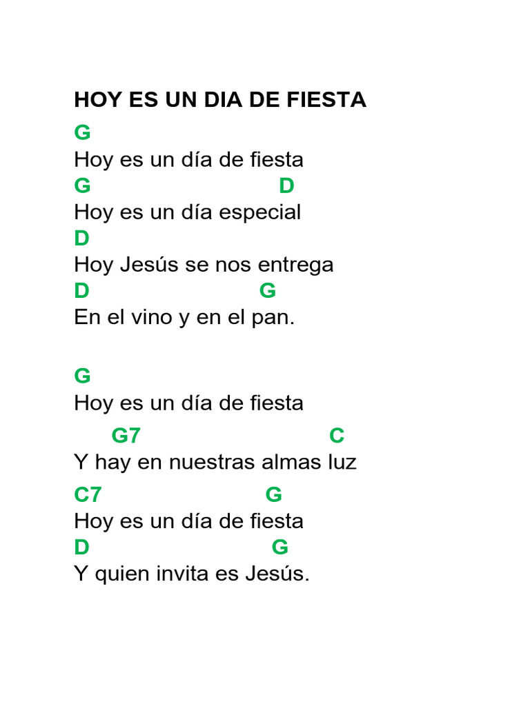 Hoy Es Un Dia de Fiesta | PDF
