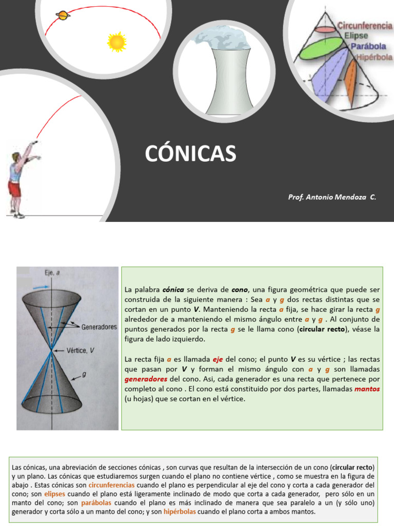 Introducción a las Cónicas y Circunferencias | PDF | Elipse | Geometria ...